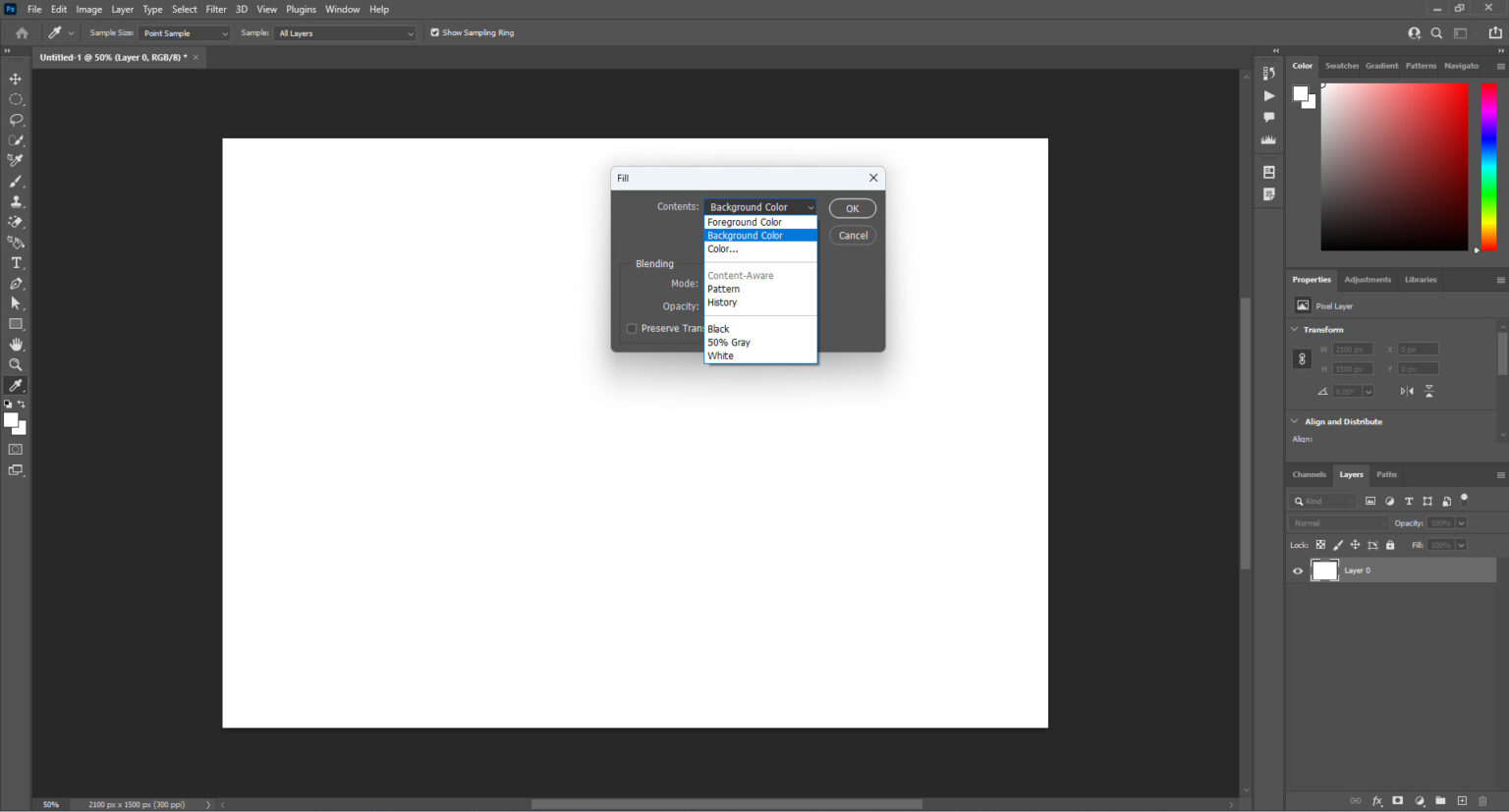 How to Fill Background in Photoshop in Three Easy Ways - Meta Clipping Path