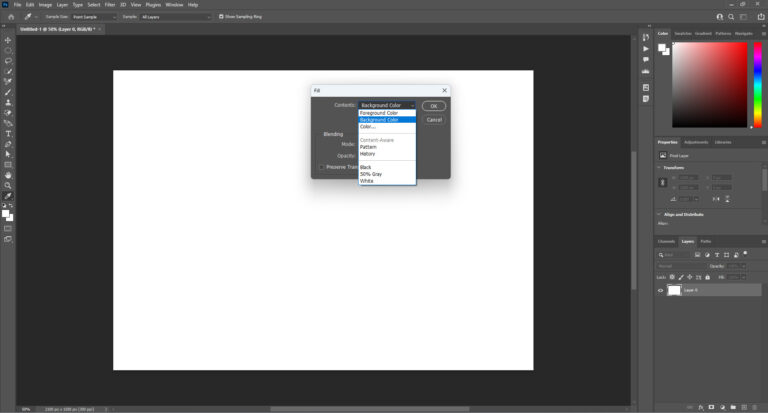 How to Fill Background in Photoshop in Three Easy Ways - Meta Clipping Path